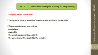 Fundamental of Programming Language UNIT-I | PPT