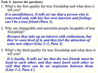 Unit 1 friendship (1) | PPT