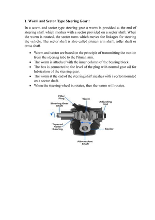 Unit 1 Front Axle & Steering System | PDF