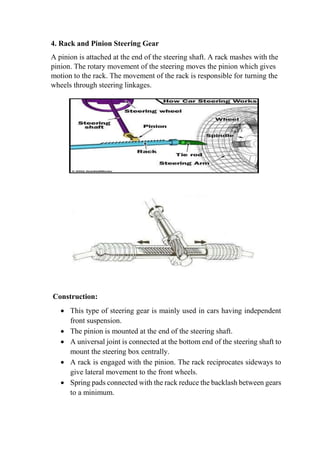 Unit 1 Front Axle & Steering System | PDF