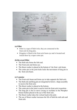Unit 1 Front Axle & Steering System | PDF