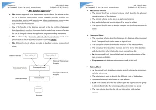B.Sc. II (IV Sem) RDBMS & PL/SQL Unit-1 Fundamentals of DBMS | PPT