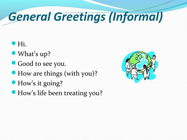Unit 1 general greetings (formal) | PPT