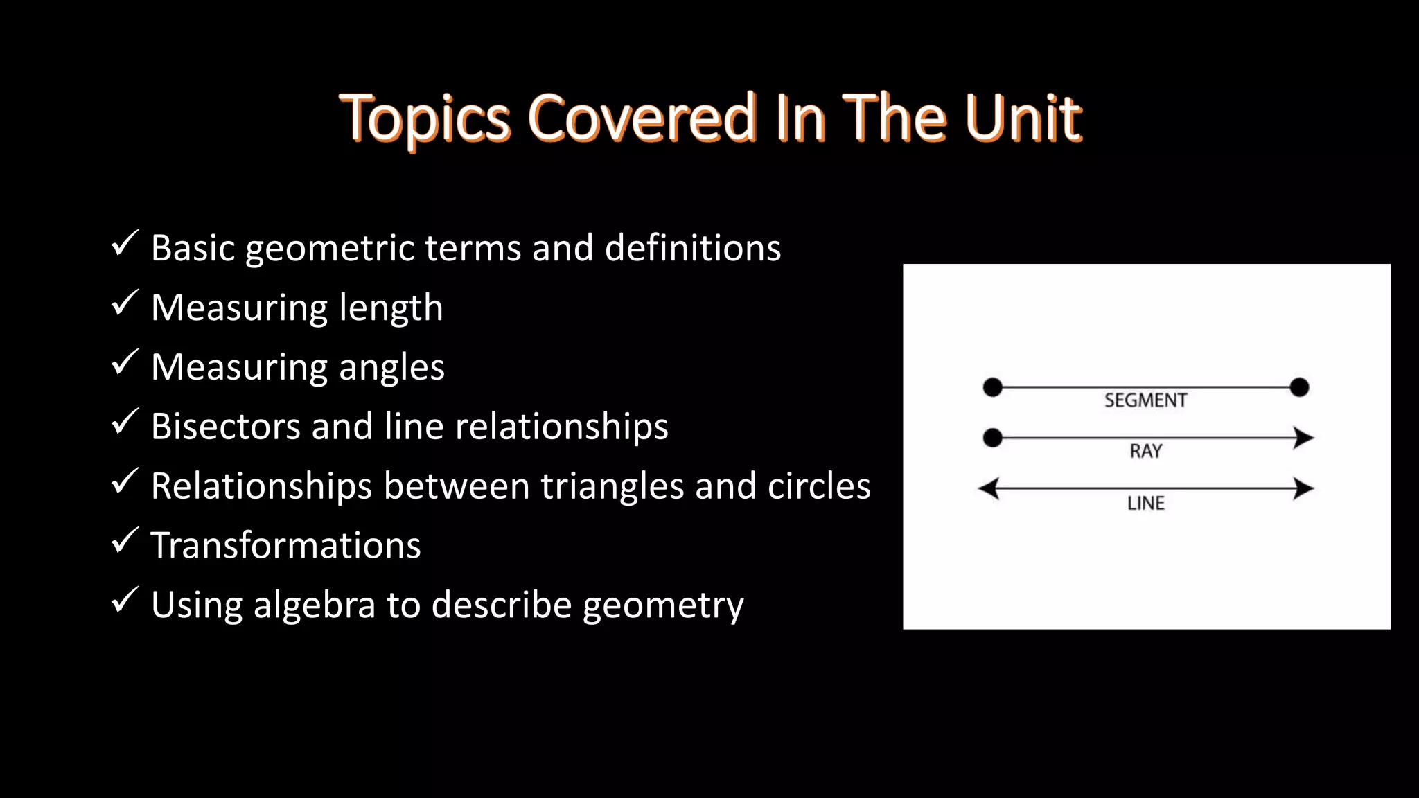 Unit 1 – Geometric Terms & Definitions | PPTX
