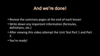 Unit 1 – Geometric Terms & Definitions | PPTX