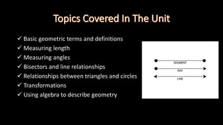 Unit 1 – Geometric Terms & Definitions | PPTX