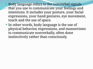 Unit 1 Gestures and body language of humans.pptx