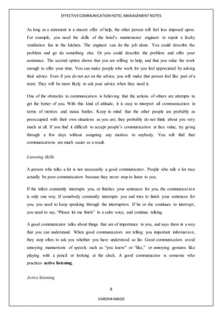 hotel management | DOCX