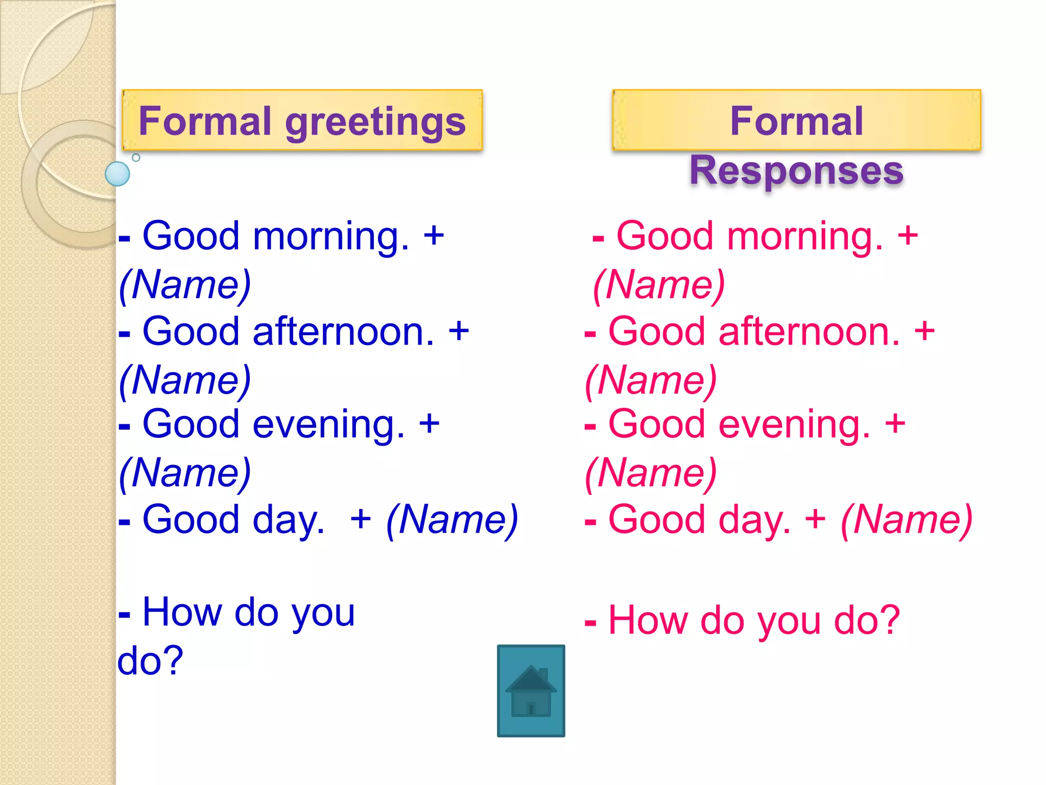 Unit 1 greeting | PPTX