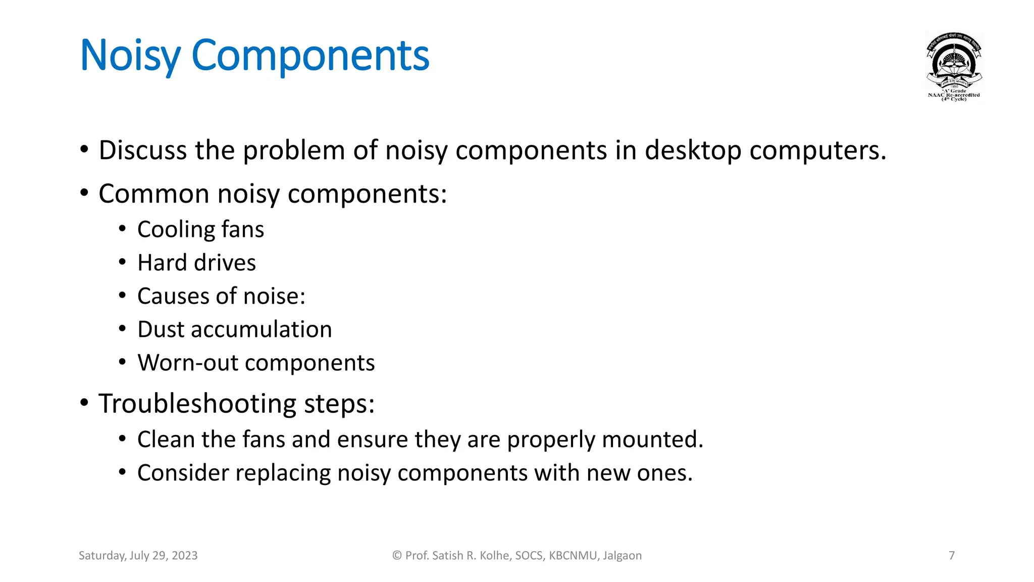 Unit 1 Hardware Problems - General Problems | PPT