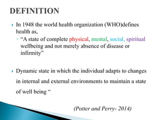 Unit 1 health and illness | PPTX