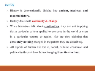 UNIT 1 HISTORY Common course, aau university | PDF