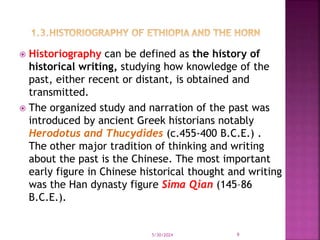Unit 1 History of EH.pptx in the horn of Africa | PPTX
