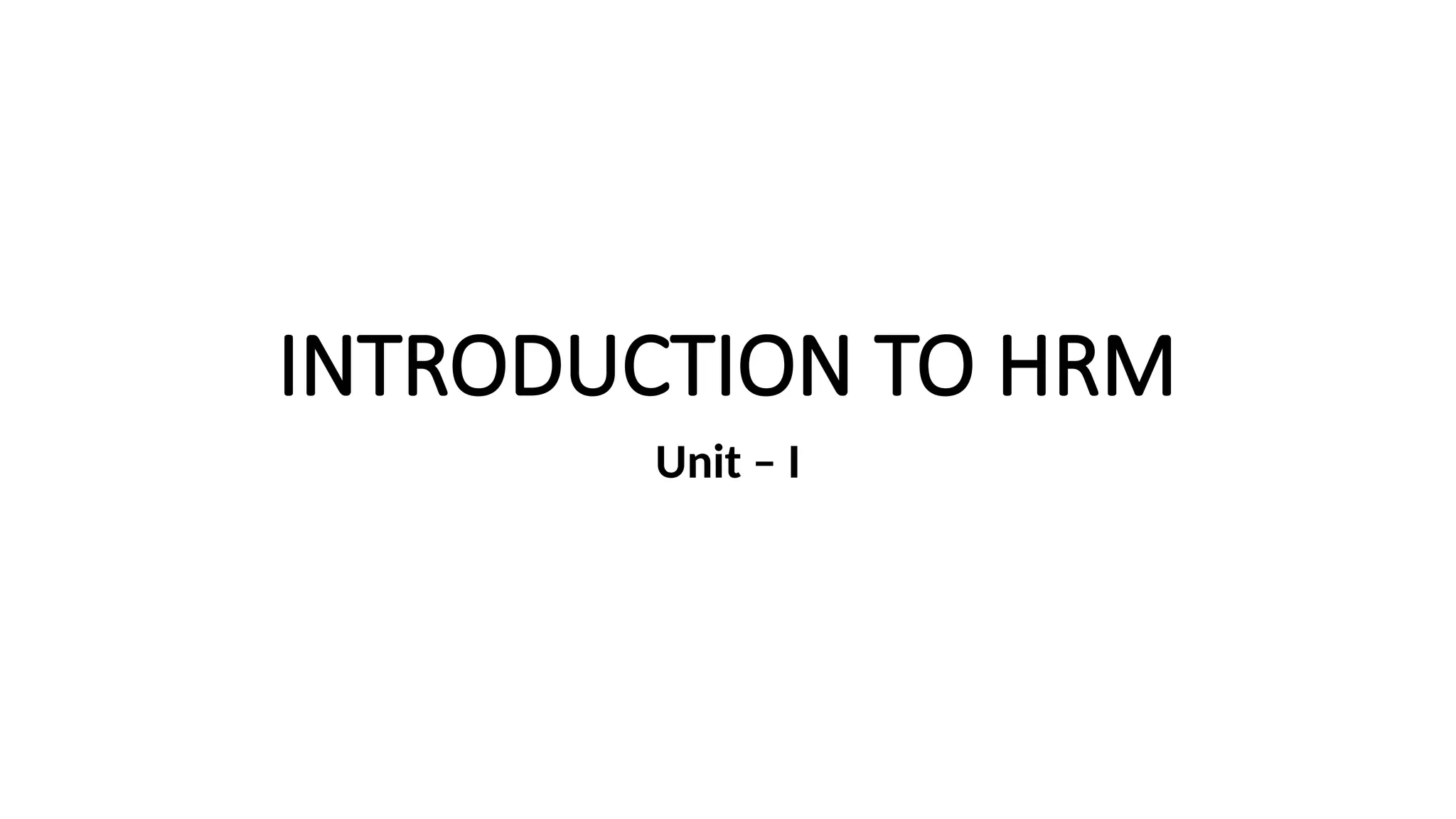 Introduction of Human Resources management | PPTX