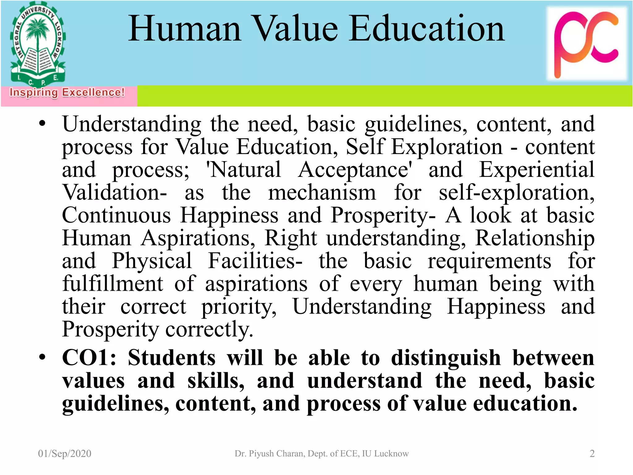 Unit 1 Human Value Education | PDF