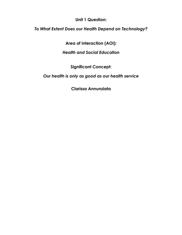 Unit 1 ict project | DOCX