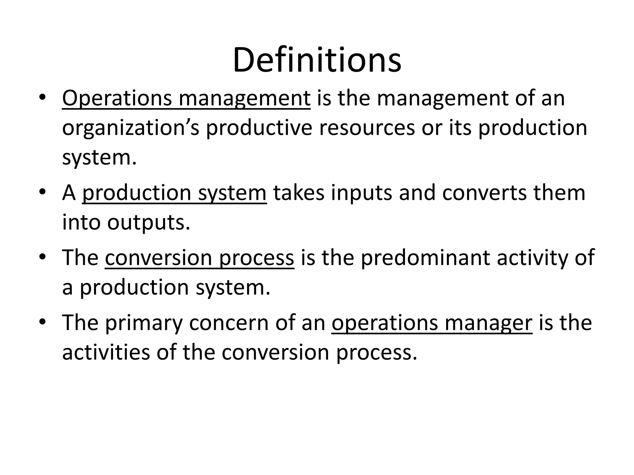 Operations Management Unit Two | PPT