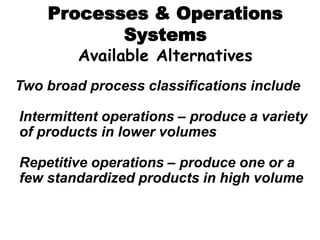 Operations Management Unit Two | PPT