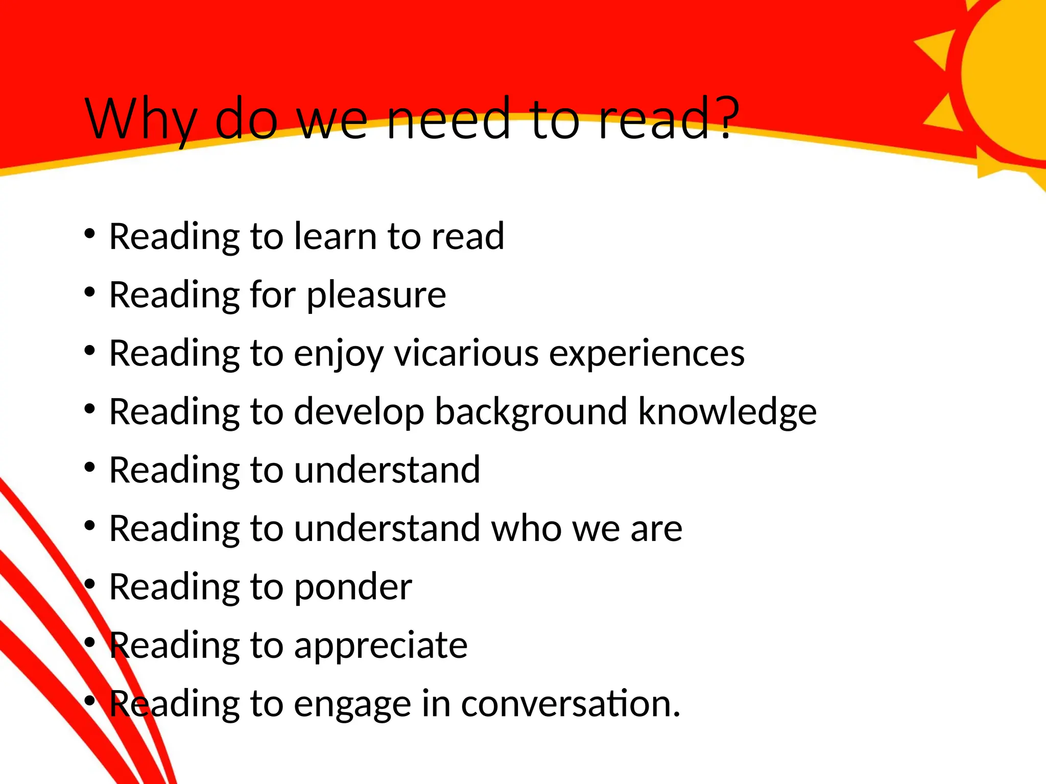 Importance of reading in children and youth literature | PPTX | Education