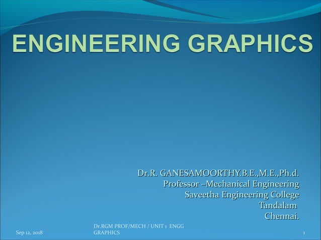 Unit 1 intro. engineering graphics | PPT