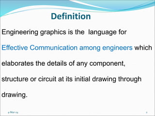 unit i introduction engineering graphics | PPT