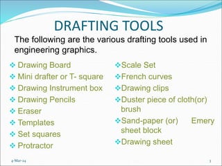 unit i introduction engineering graphics | PPT