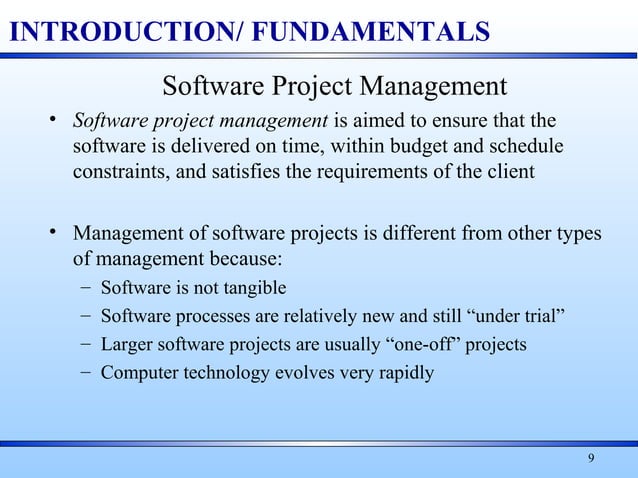 Introduction to Software Project Management | PPT | Business | Business ...