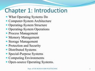 Unit 1 introduction to Operating System | PPTX