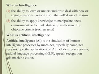 Unit 1 introduction | PPTX | Artificial Intelligence | Technology & Computing