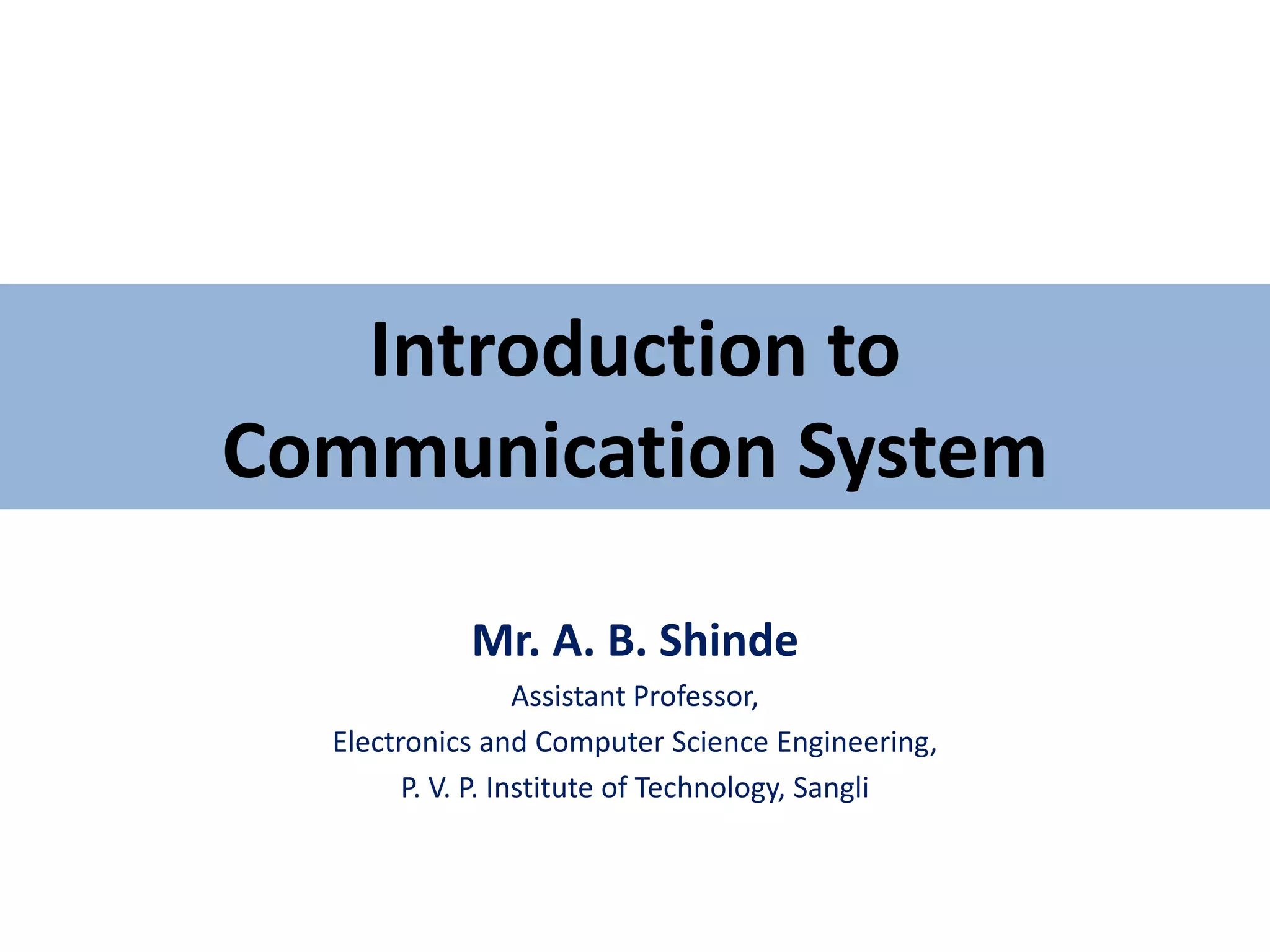 Communication System Basics | PPSX