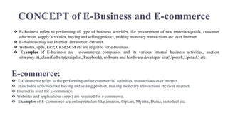 UNIT 1 Introduction EBUSINESS study about e business | PPTX