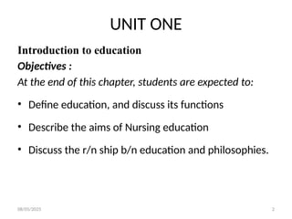 Unit 1 Introduction.pptx about learning and teaching | PPTX