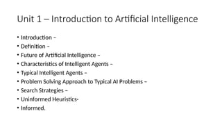 Unit 1 – Introduction to Artificial Intelligence.pptx