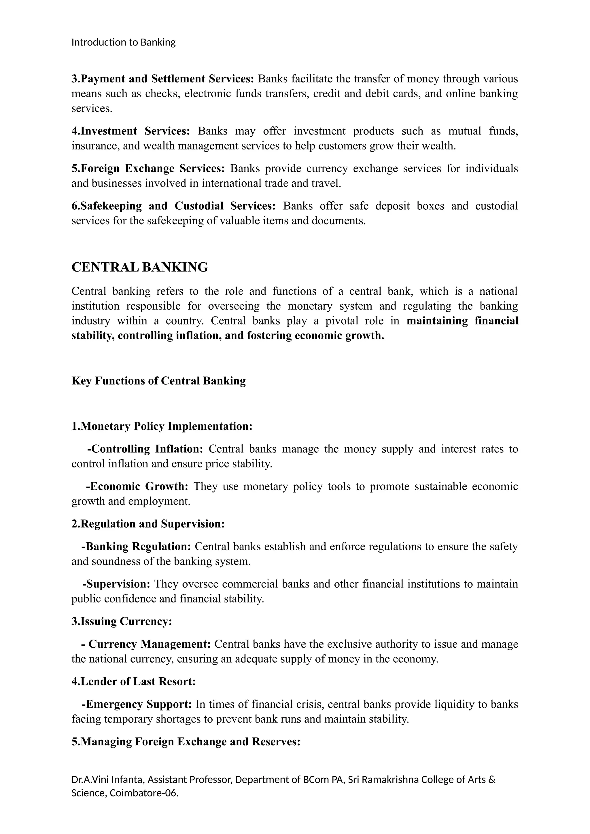 INTRODUCTION TO BANKING IN INDIA .docx. | DOCX | Business Banking ...