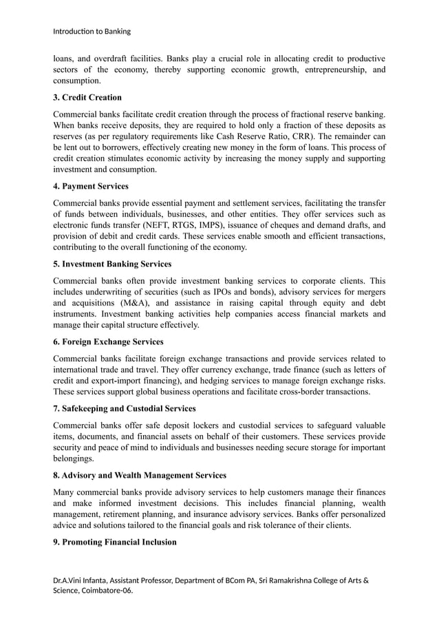 INTRODUCTION TO BANKING IN INDIA .docx. | DOCX | Business Banking ...