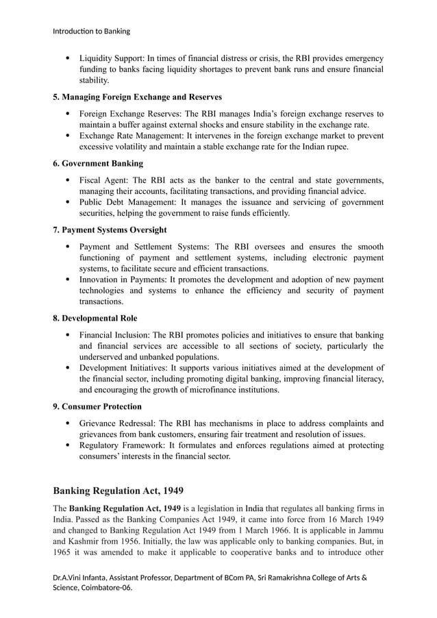 INTRODUCTION TO BANKING IN INDIA .docx. | PDF