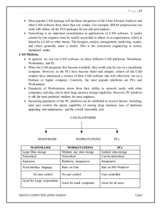 ME6501 Unit 1 introduction to cad | PDF