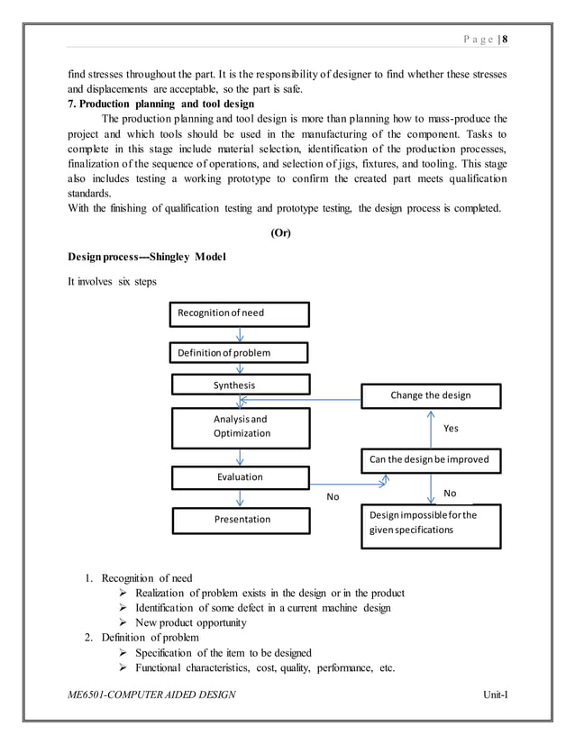 ME6501 Unit 1 introduction to cad | PDF