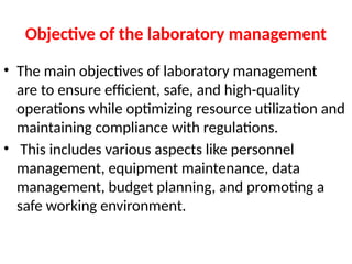 Unit 1Introduction to clinical laboratory management | PPTX
