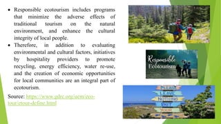 UNIT 1_ INTRODUCTION TO ECO TOURISM.pptx | Outdoor Attractions ...