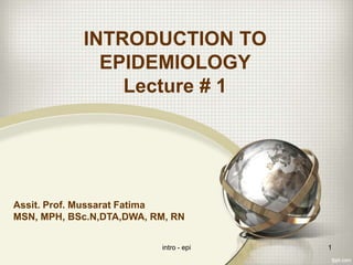 Unit 03 Introduction to Epidemiology.ppt