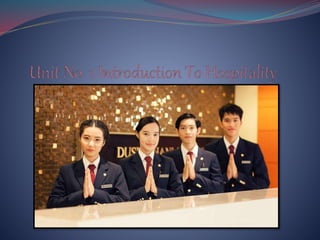 Introduction to hospitality industry | PPTX