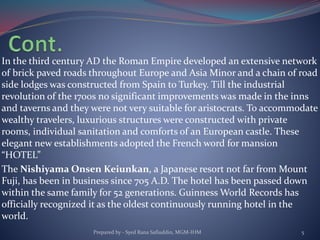 Introduction to hospitality industry | PPTX