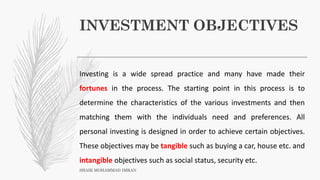 Unit 1 introduction to investment & portfolio management | PDF