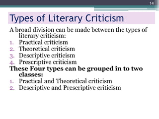 Unit1introductiontoliterarytheorycriticism 170404115157 | PPT