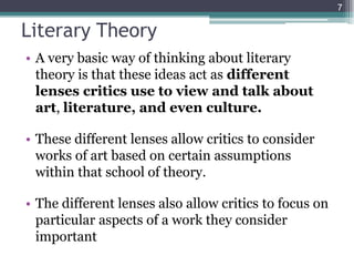 Unit1introductiontoliterarytheorycriticism 170404115157 | PPT