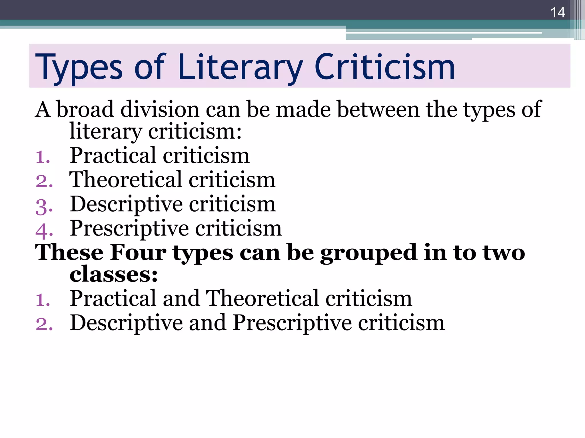 Unit 1 introduction to Literary Theory & Criticism | PDF
