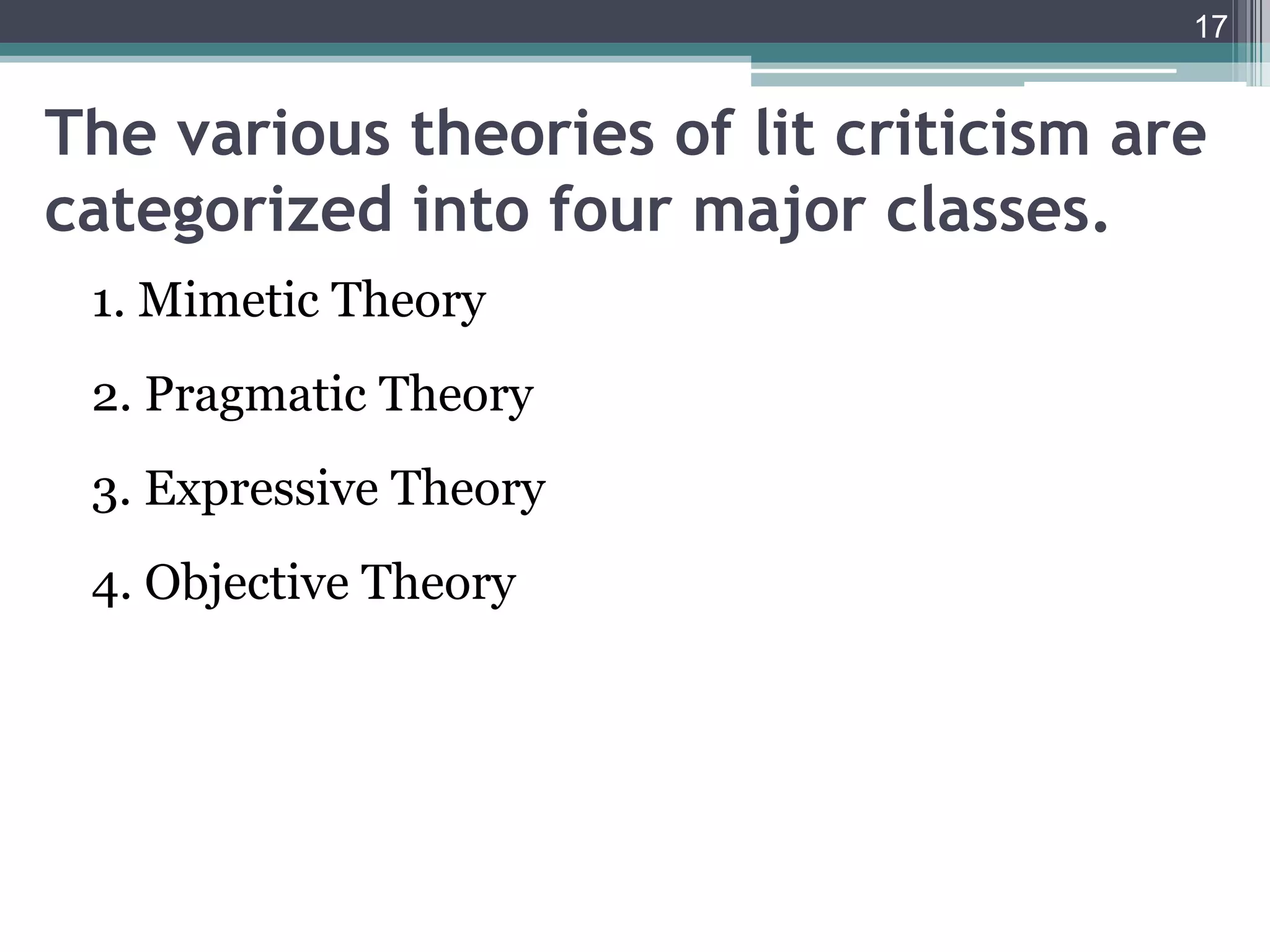 Unit 1 introduction to Literary Theory & Criticism | PDF