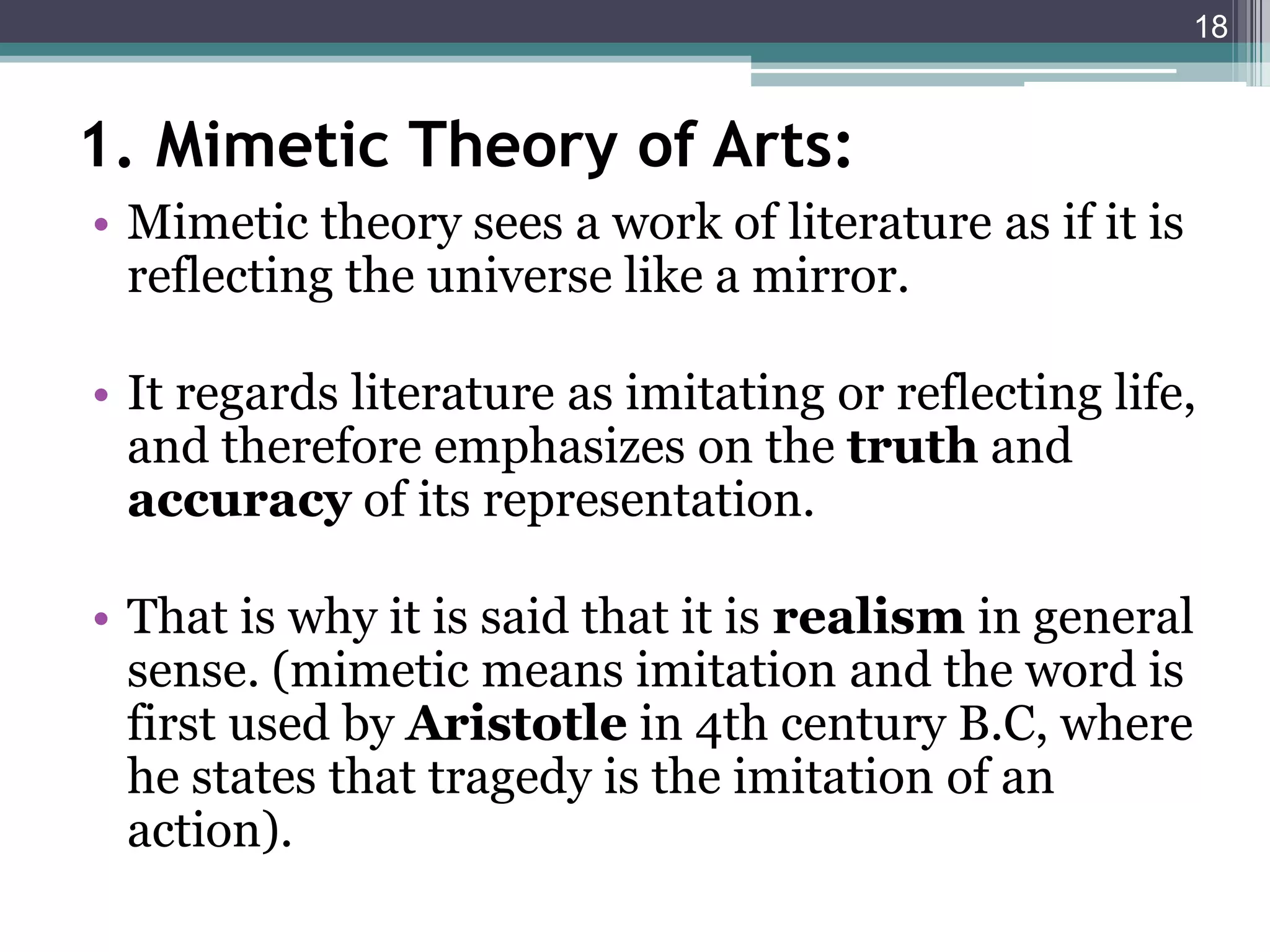 Unit 1 introduction to Literary Theory & Criticism | PDF