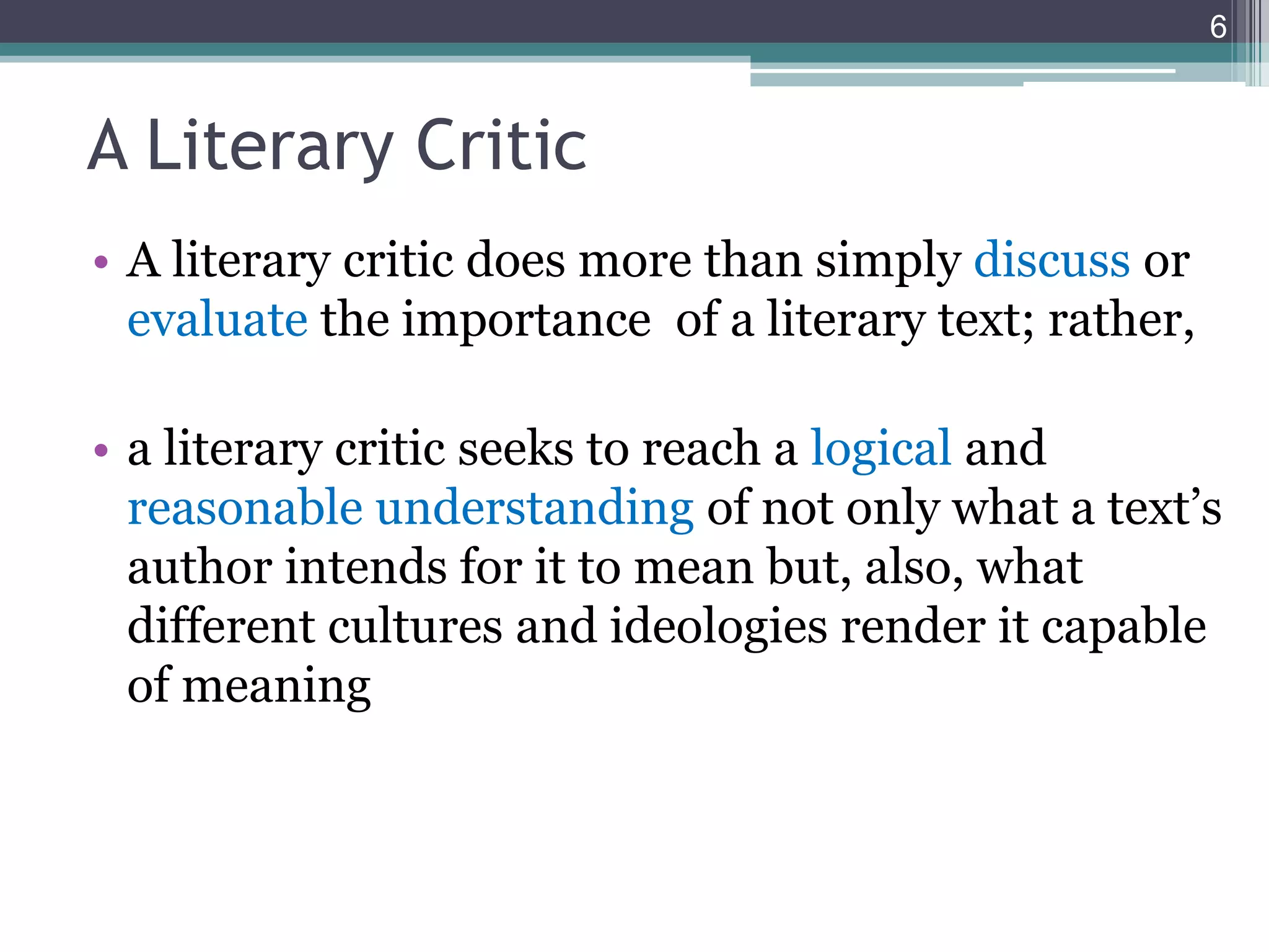Unit 1 introduction to Literary Theory & Criticism | PDF